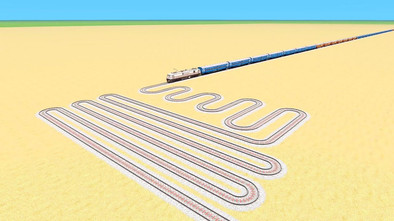 SNAKE🐍TRACKS CROSSING TRAIN UTRUN CURVED SHARPS RAILROAD CROSS RAILWORK ...