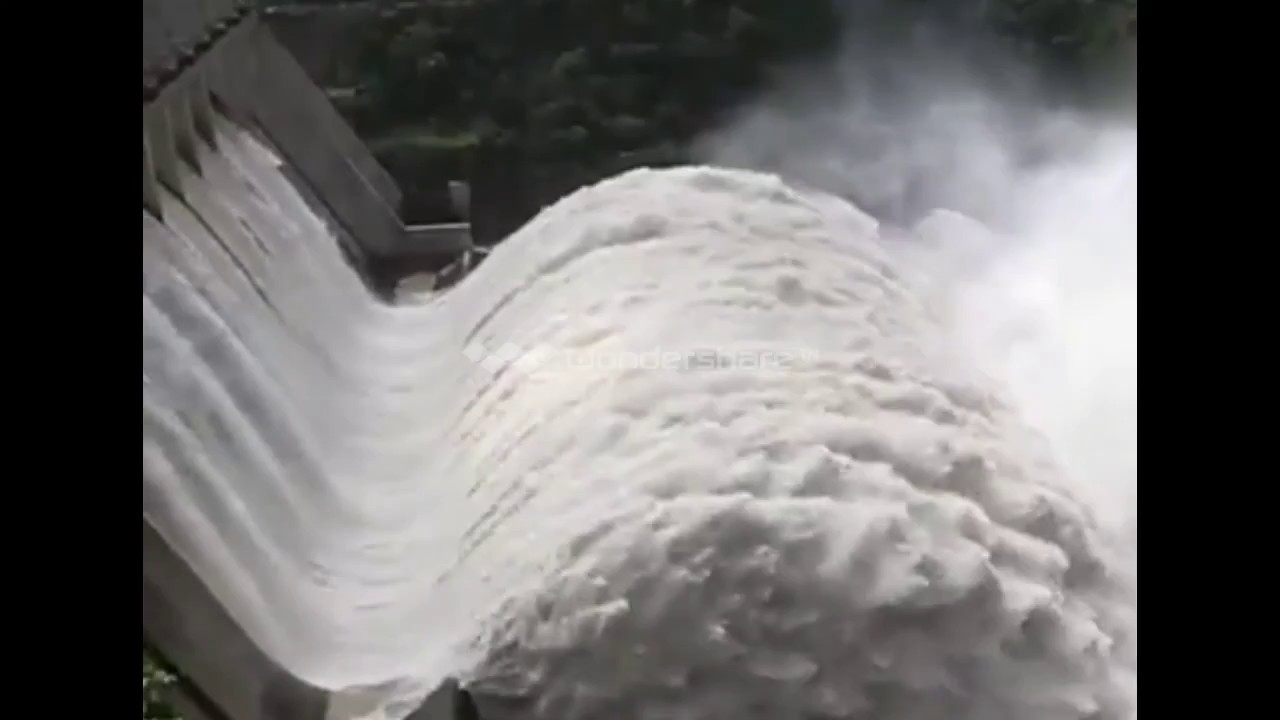 -Dam collapse ¦¦ Water dam burst ¦¦ Dam water release ¦¦ Pressure ...