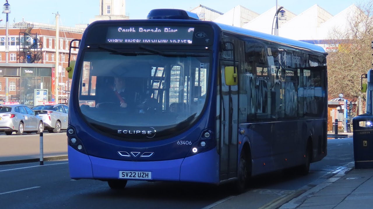 First solent wright streetlite DF 63406(SV22UZH) on route 3 to south ...