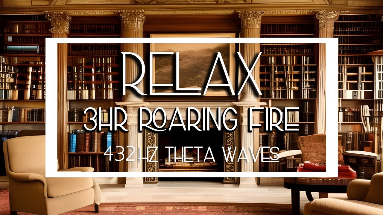 432hz Binaural Tones | Roaring, Crackling Fireplace Sounds for Sleep ...
