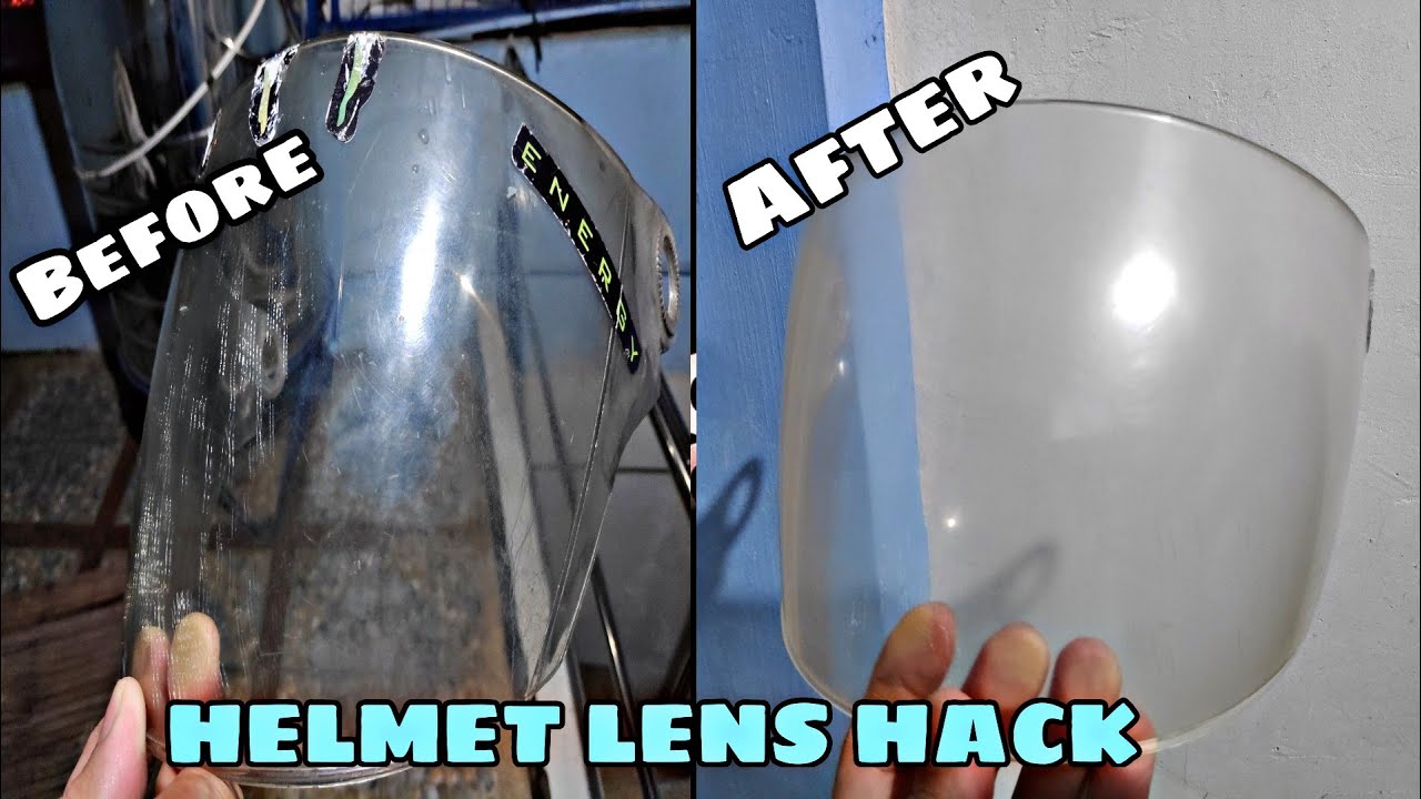 HELMET LENS HACK DIY / LENS RESTORATION. - YouTube