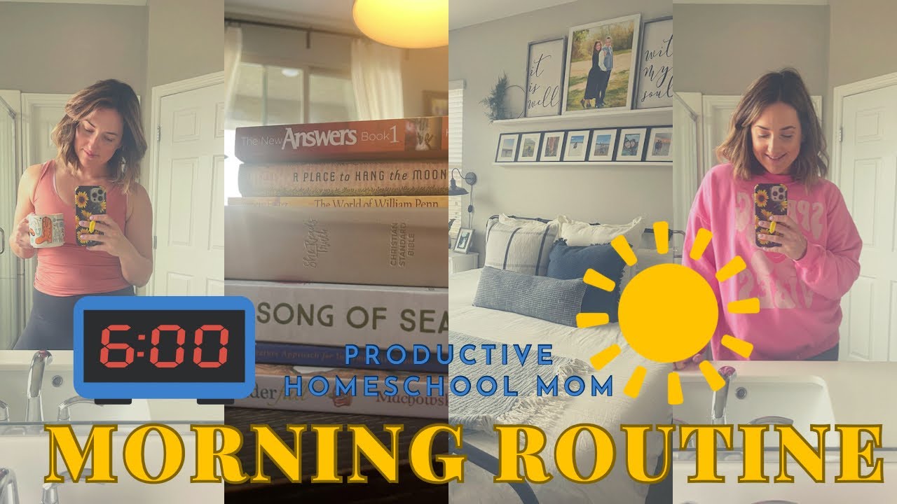 HOMESCHOOL MOM PRODUCTIVE MORNING ROUTINE||OLDER KIDS - YouTube