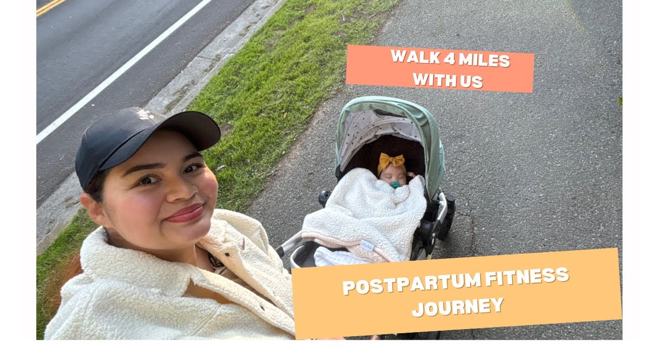 Starting our Postpartum Fitness Journey *walk 4 miles with us - YouTube