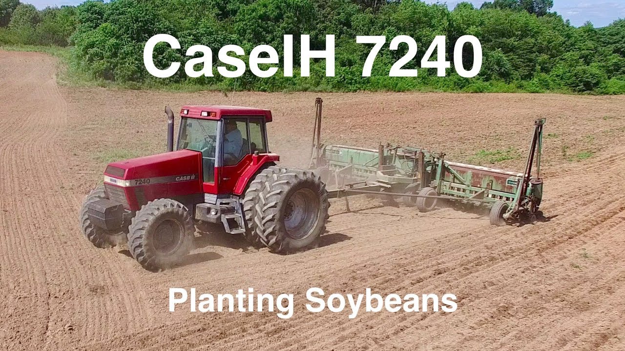 CaseIH 7240 Planting Soybeans - YouTube