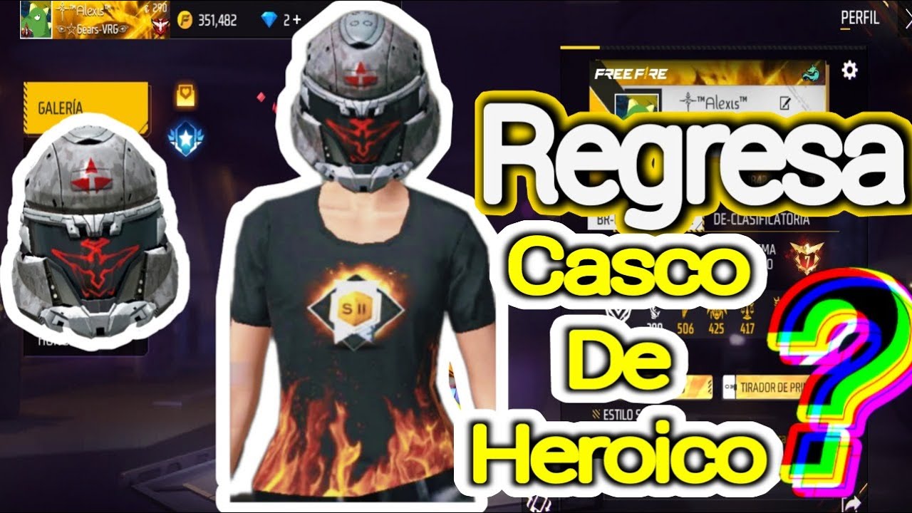 Regresara el casco de heroico😥😮??Cuando saldrá el casco de heroico😮?Free Fire 2022 - YouTube