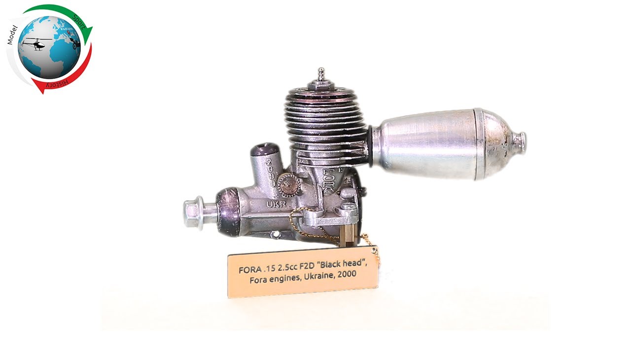 FORA .15 2,5cc F2D Black head, Fora engines, Ukraine, 2000 - YouTube