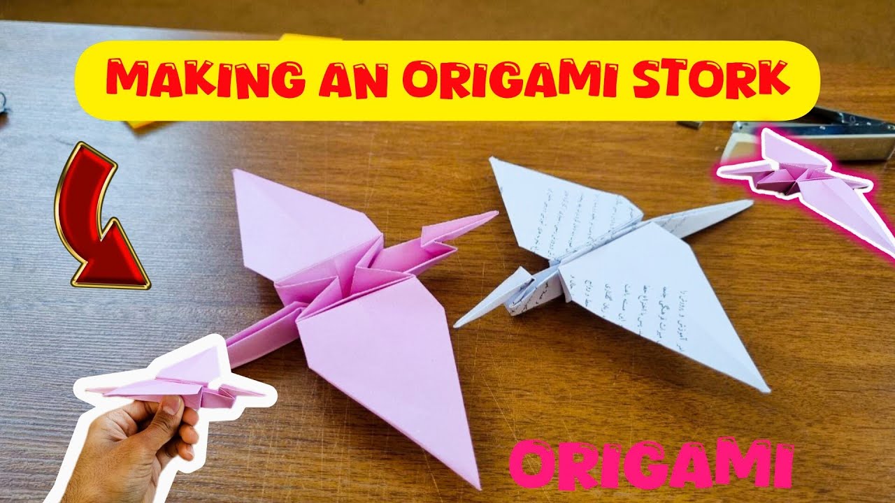 Making an origami stork | Making a paper stork - YouTube