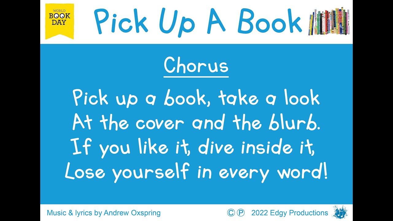 Pick Up A Book - karaoke video with vocals - YouTube