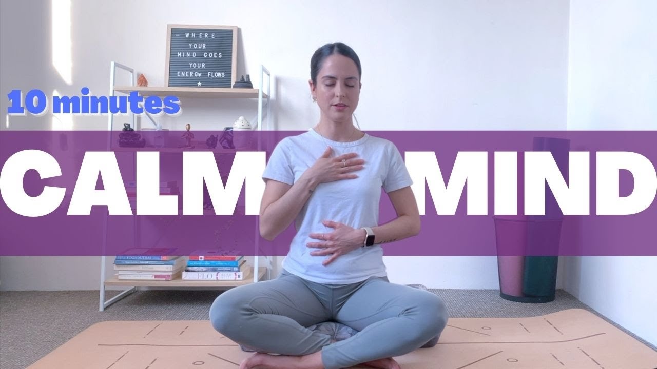 Belly breathing MEDITATION to calm the mind - YouTube