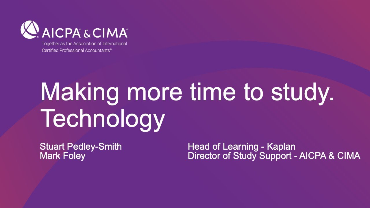 Making more time to study: Technology - YouTube