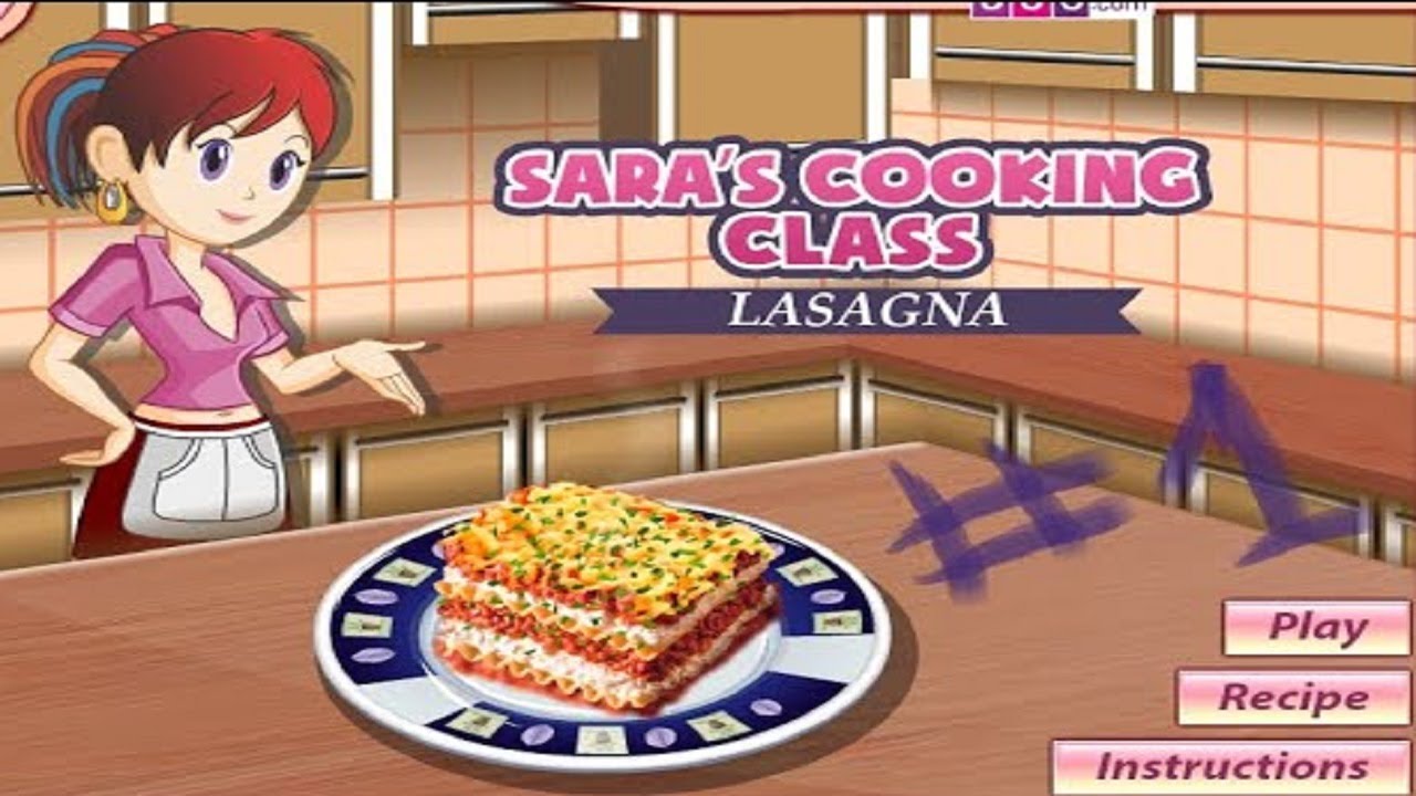 Sara cooking game lasagna (Online game for kids) | part 1 - YouTube