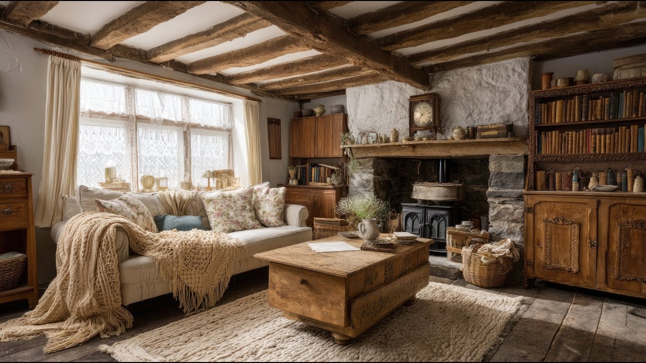 Cozy Living Inspired by a Vintage Grandma Farmhouse - YouTube