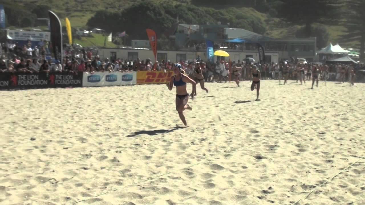 2013 NZ Champs - Open Womens Beach Relay - YouTube