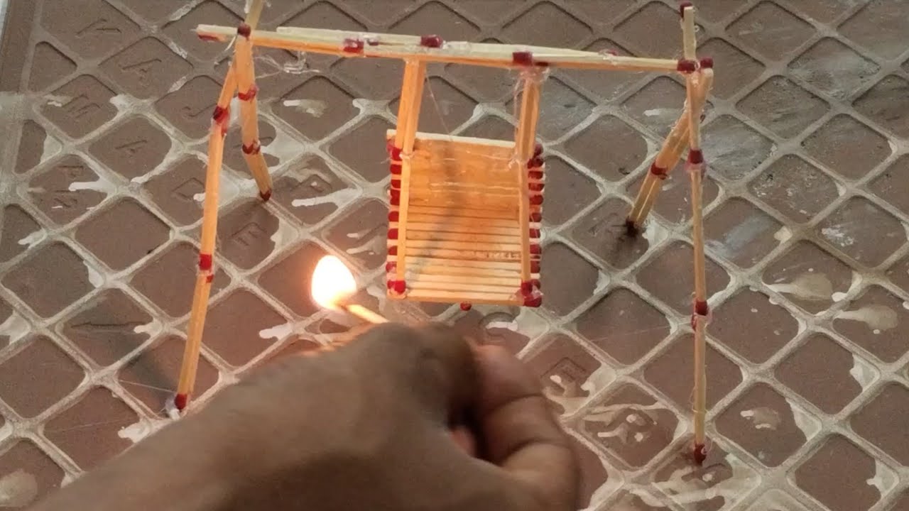 Beautiful matchstick swing | matchstick swing | swing | ममाचिस की तीली ...