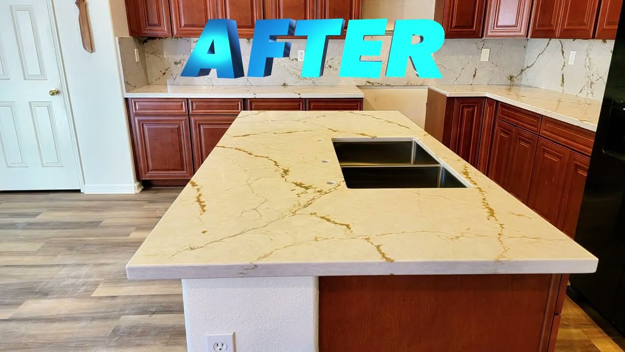 Silestone Versailles Ivory Kitchen Countertop Before and After - YouTube