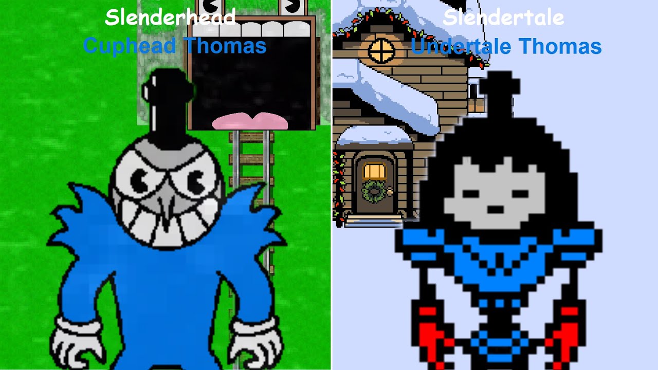 Thomas The Slender Engine 2D | Slenderhead & Slendertale - YouTube