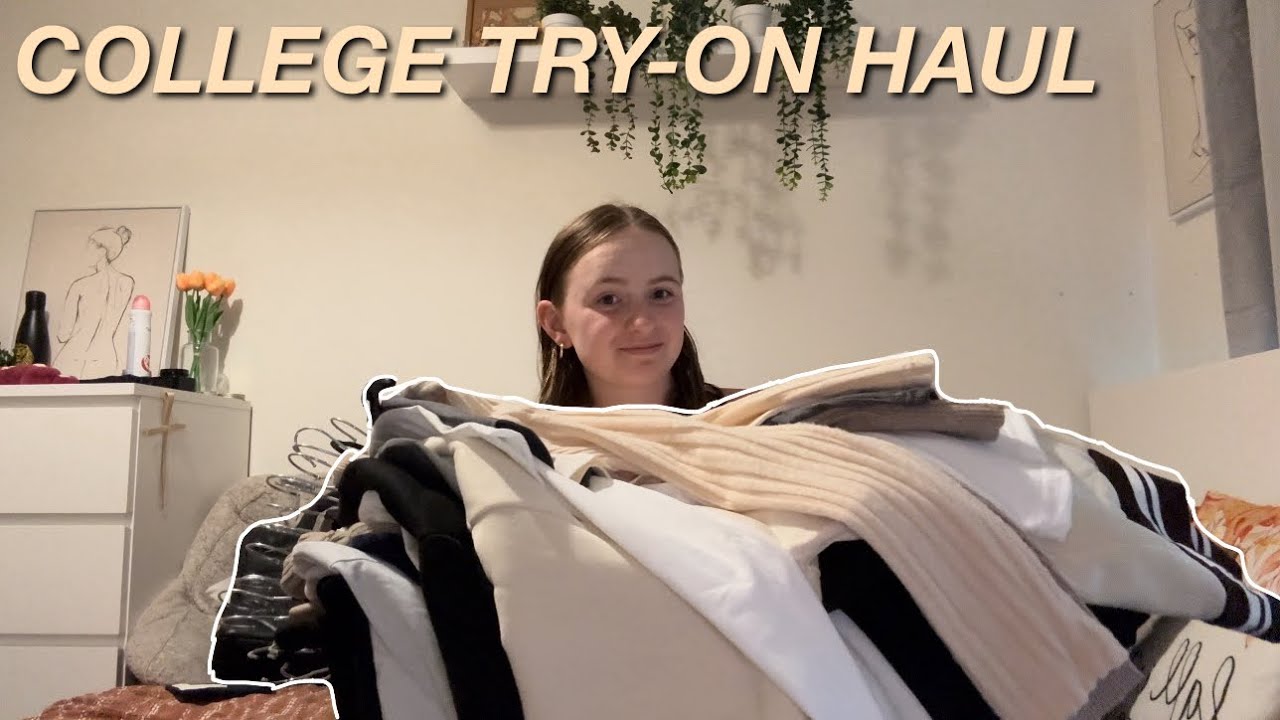 COLLEGE TRY-ON HAUL || first year of college - YouTube