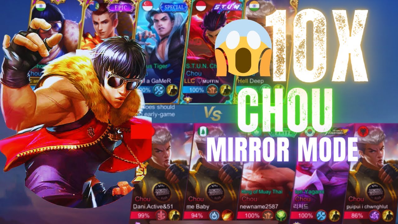 CHOU IN MIRROR MODE | 10x | WIN OR LOOSE ?? - YouTube