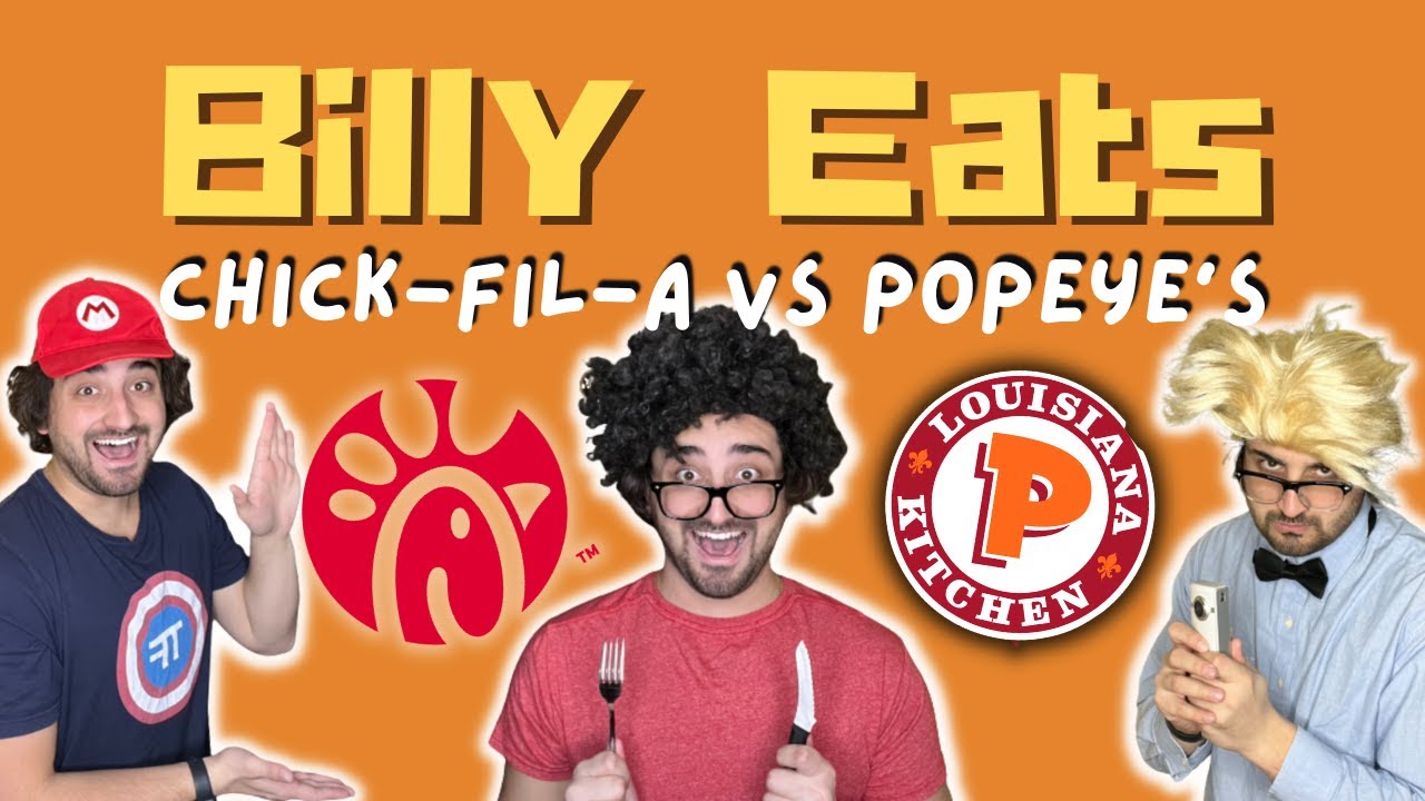 BILLY EATS: Chick-fil-a vs. Popeye's - YouTube