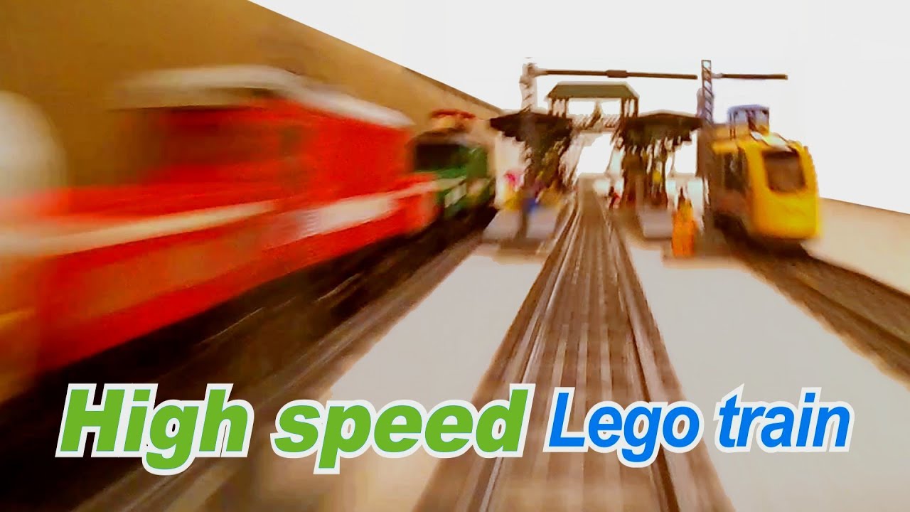 Lego train first person view FPV - HIGH SPEED curves - YouTube