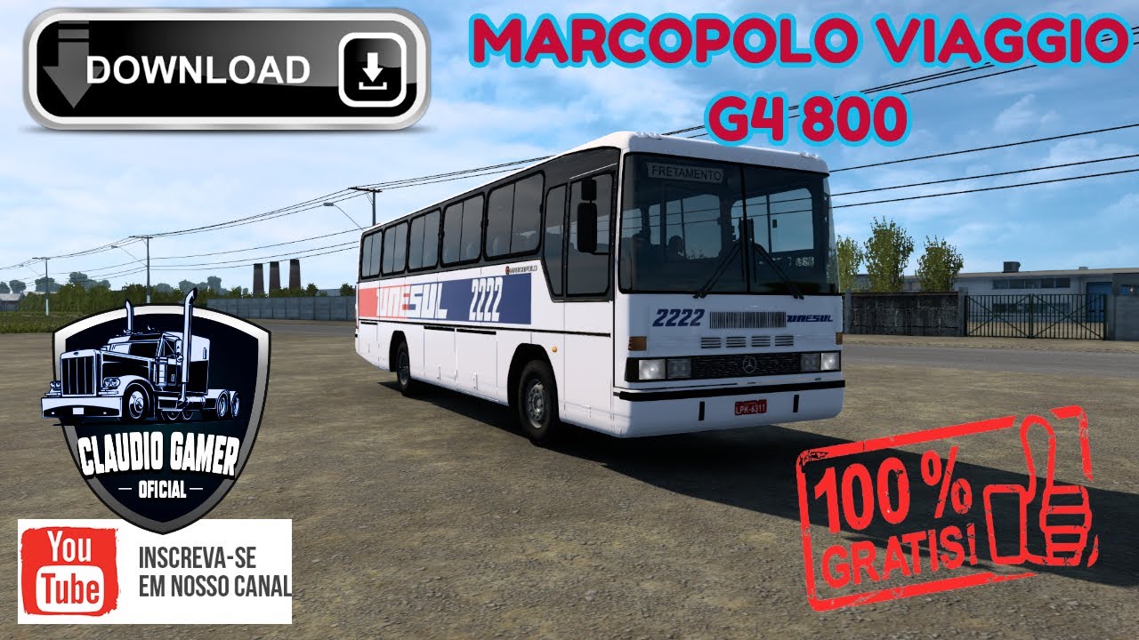 Download Marcopolo Viaggio G4 800 Free Via Steam Ets2 1.45 - YouTube