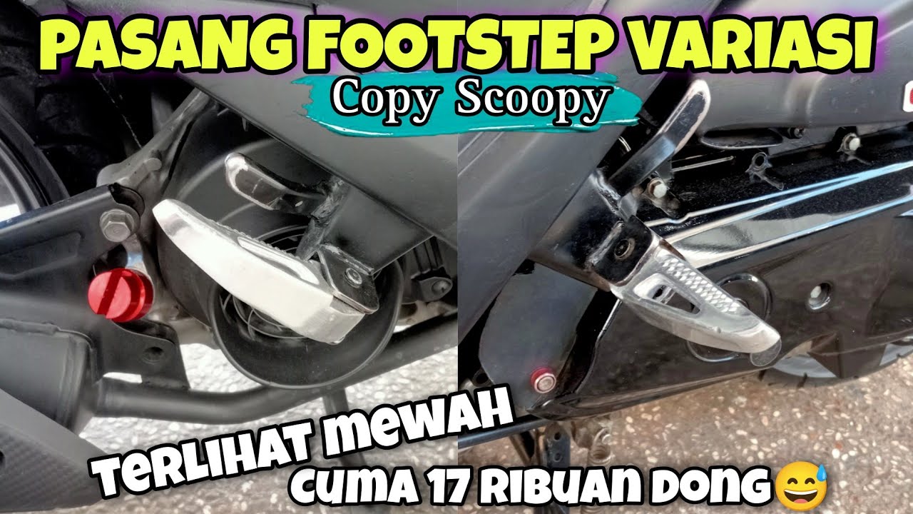 PASANG FOOTSTEP VARIASI COPY SCOOPY DI HONDA SPACY - YouTube
