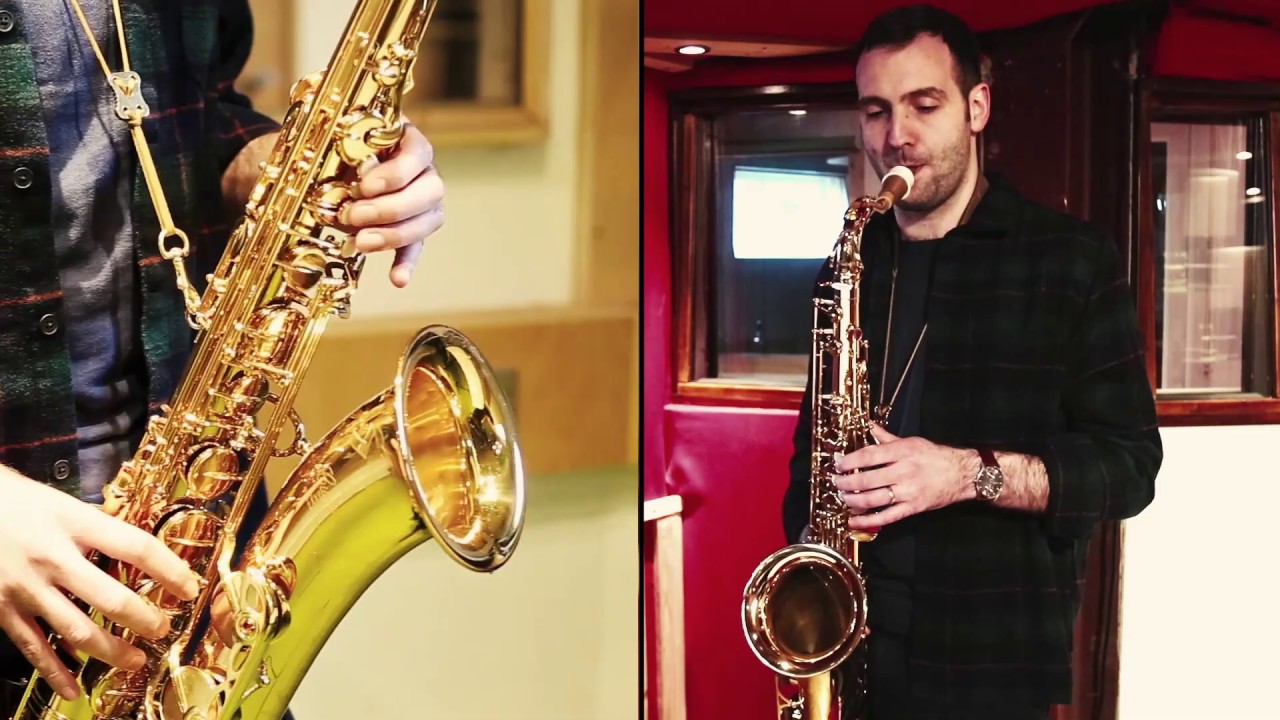 BONK! - Duet for 2 saxophones - two parts one player! - YouTube