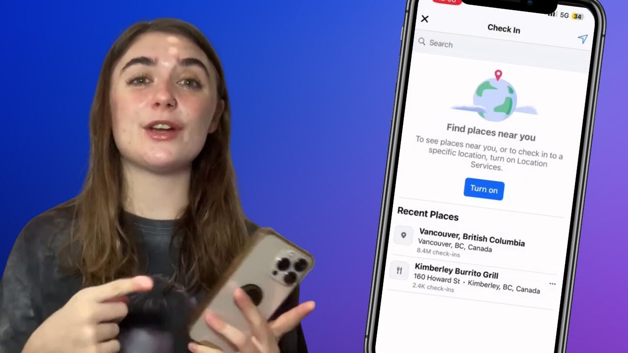 How to check in on Facebook - YouTube