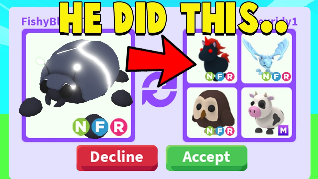 I traded a NEON BLACK SCARAB in Adopt Me! - YouTube