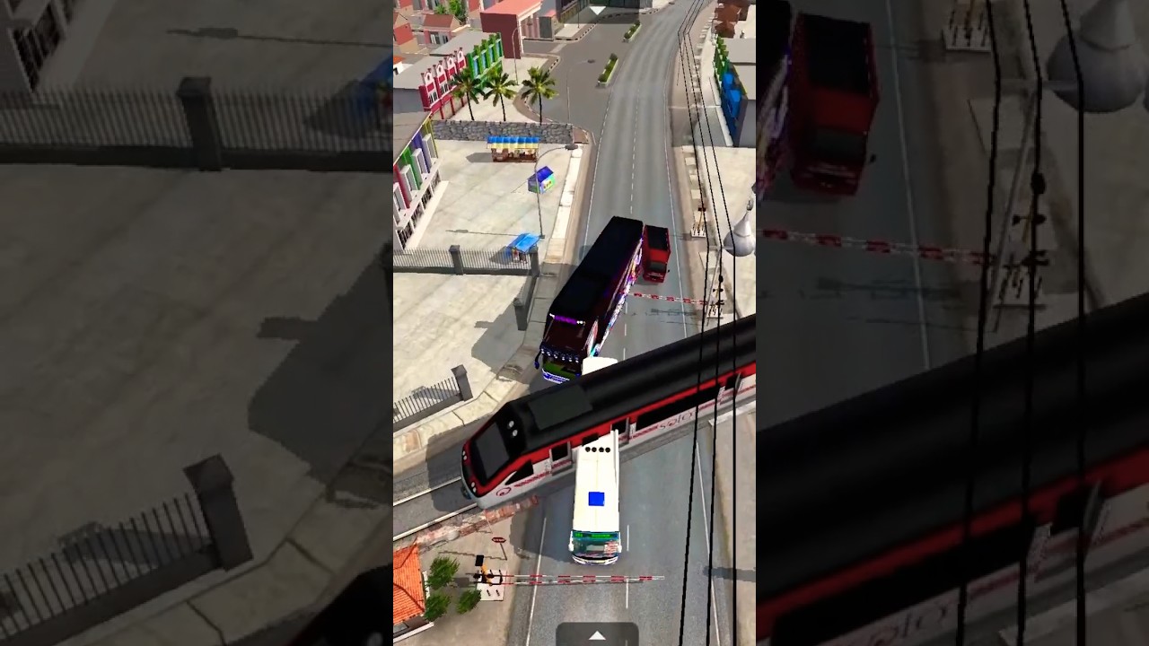 bus vs train #shortfeed #bussid #ets2 #subscribe - YouTube