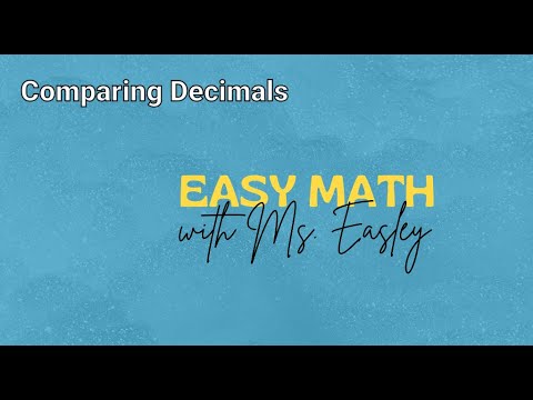 5th Grade COMPARING DECIMALS: Easy Math with Mrs. Easley - YouTube