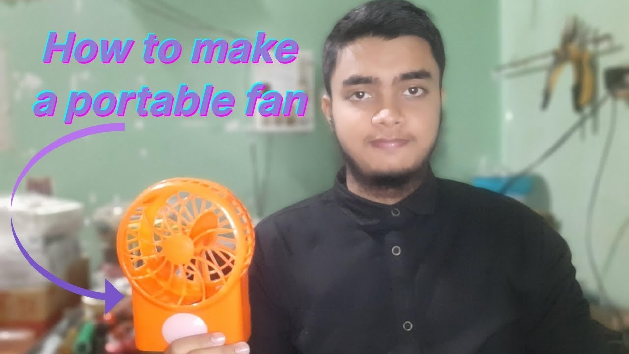 How to make a portable fan. - YouTube