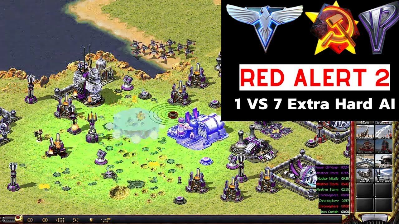 Red Alert 2 | Mayflower map I 1 Russia vs 7 America (Extra Hard AI ...