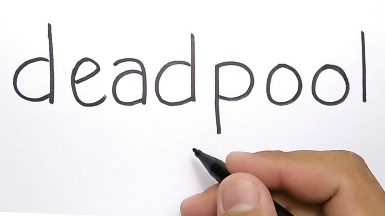 How to turn word DEADPOOL into CARTOON /How to draw - YouTube
