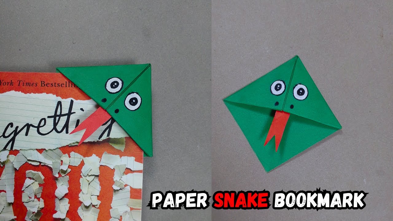 How to Make Snake Corner Bookmark | Origami Bookmark Easily | Corner ...