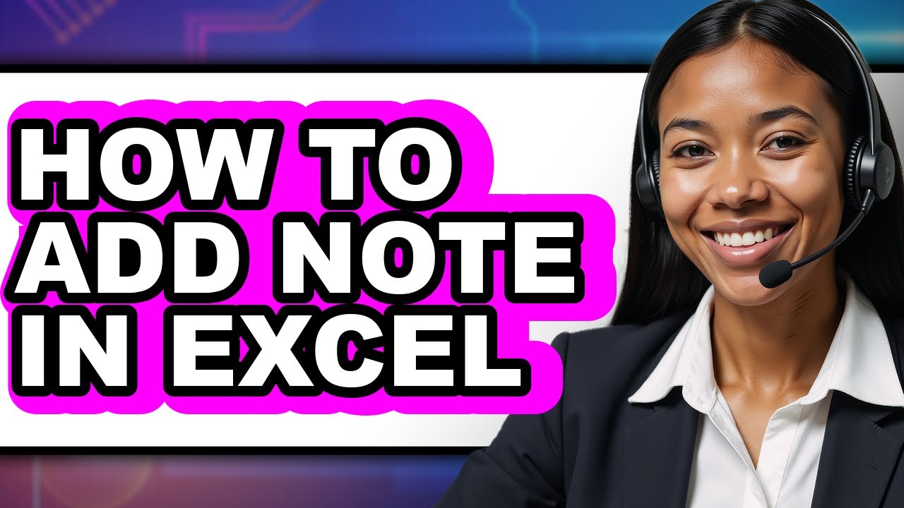 How to Add Note in Excel (only Way) - YouTube
