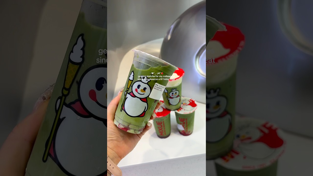 Strawberry matcha since Mixue has released NEW matcha 🍵💗🍓 - YouTube