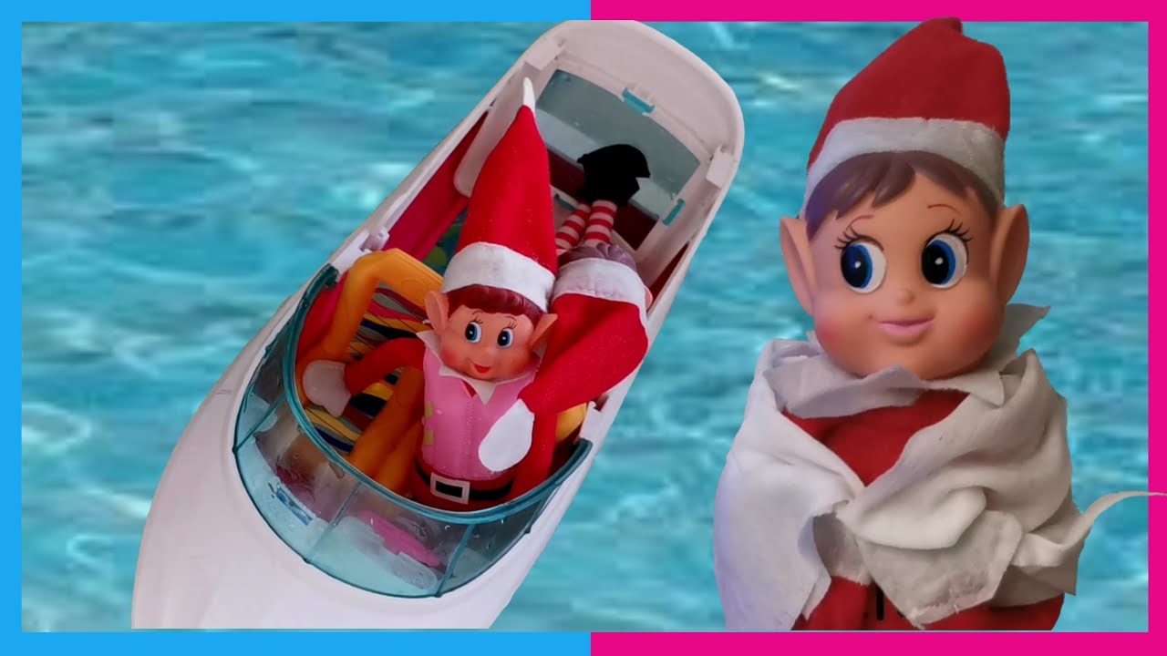 Elf on the shelf, Day 5 - Driving barbie boat | kids videos for kids ...