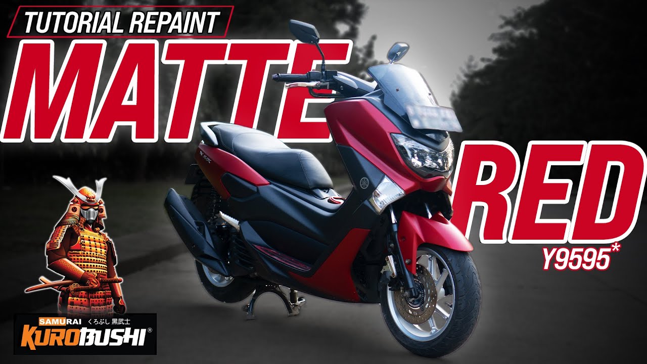 Tutorial Repaint Warna Terbaru Samurai Paint Matte Red Y9595* ( Merah ...