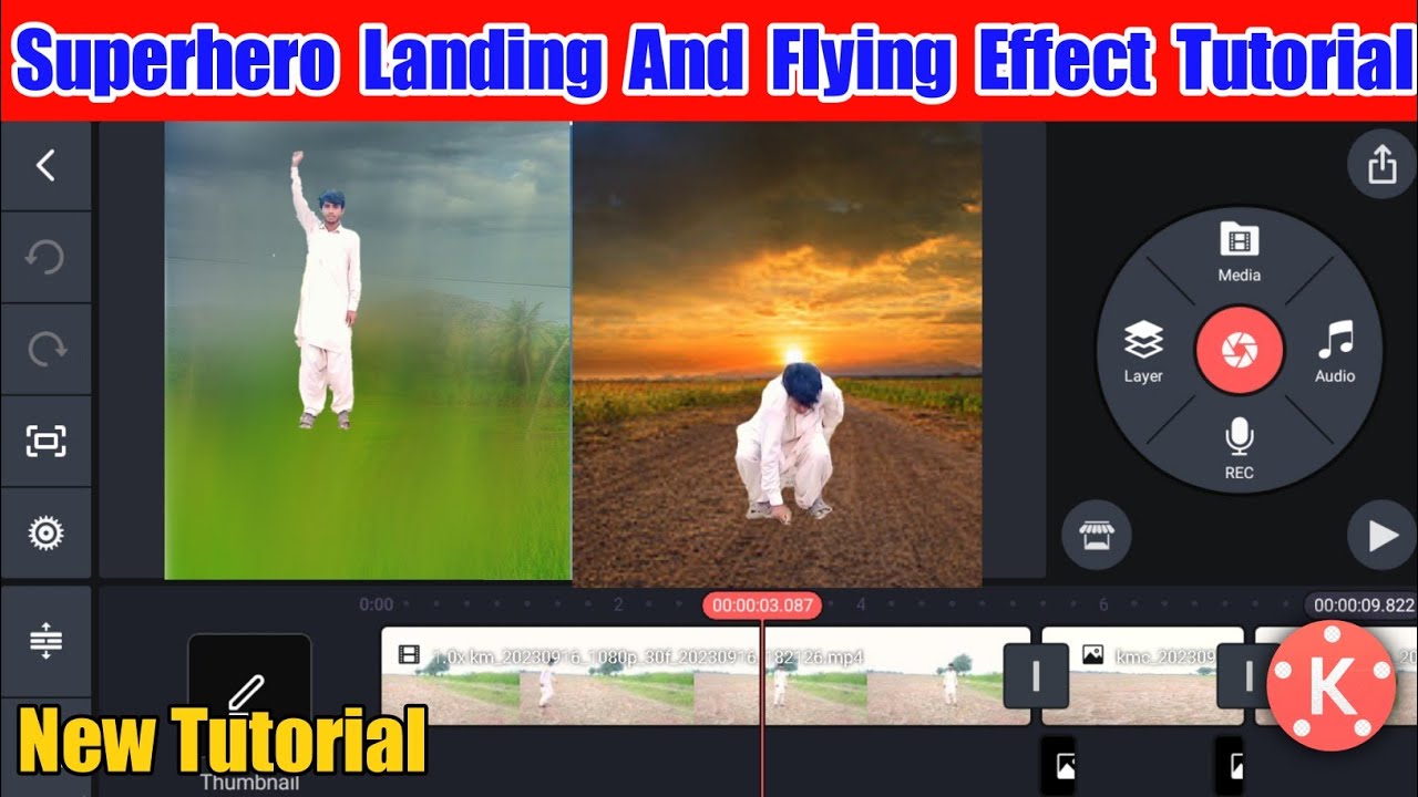 How To Edit Superhero Landing And Flying Effect | Kinemaster Tutorial | TK Technical - YouTube