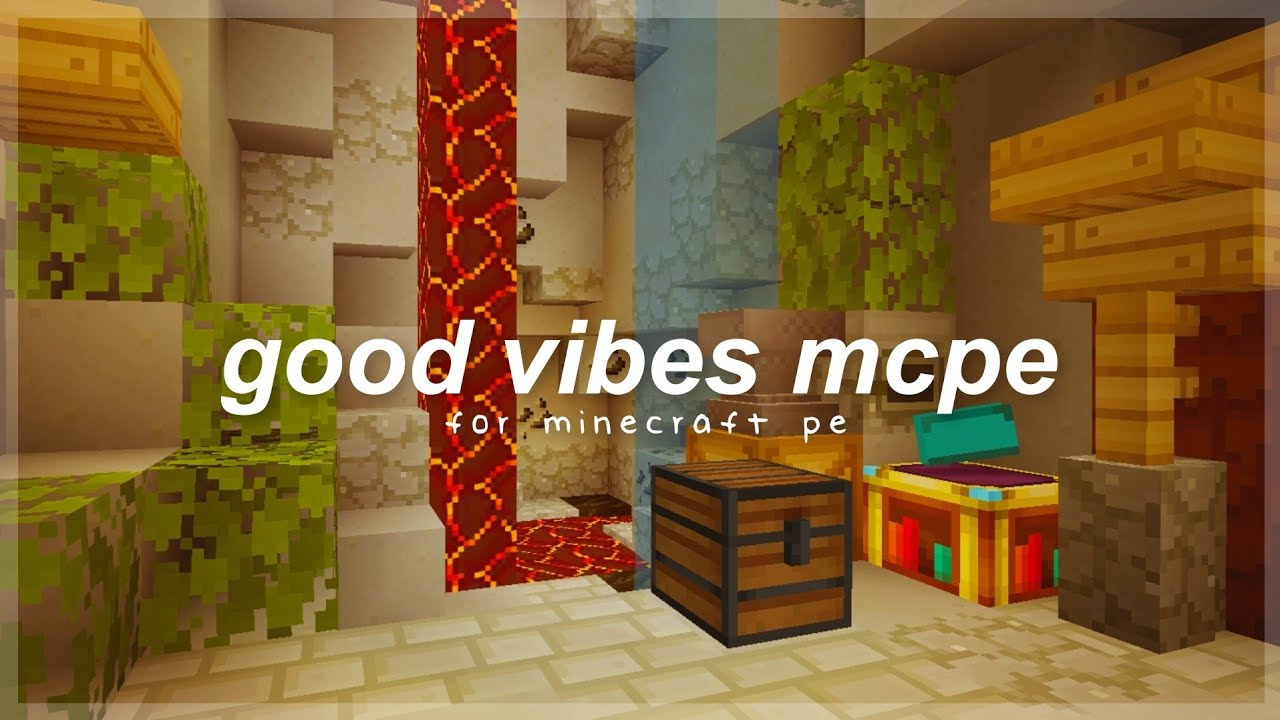 Good vibes mcpe 🧸 | cartoon aesthetic texture pack - YouTube