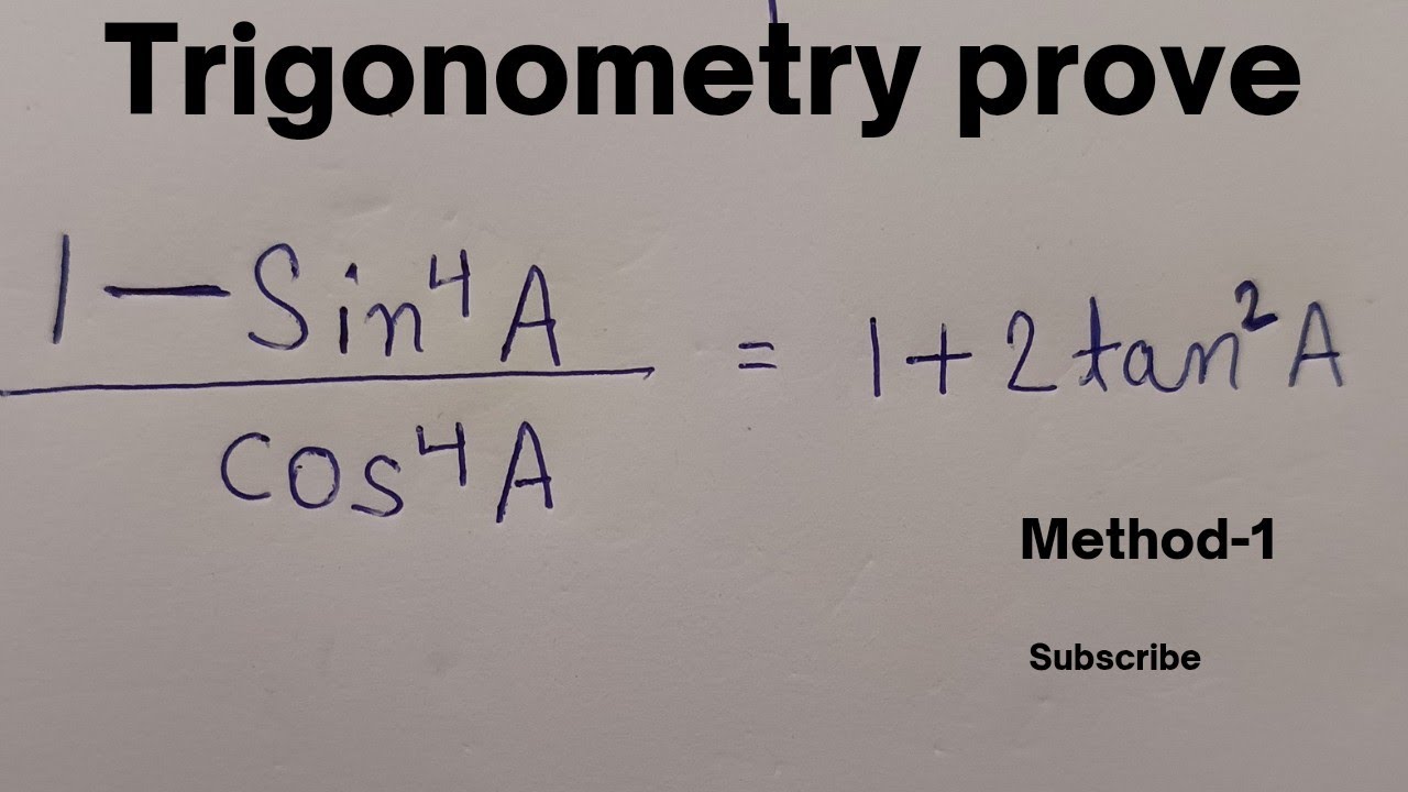 trigonometry prove - 2 - YouTube