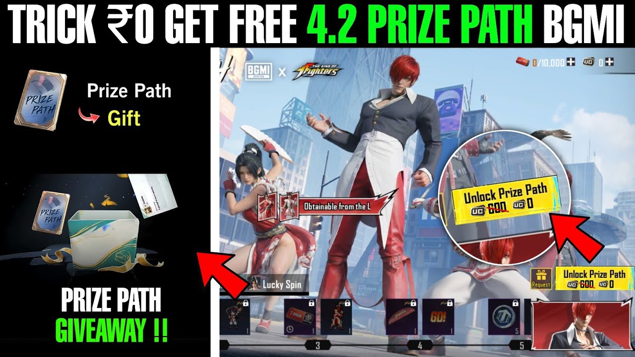 Bgmi 4.2 Prize Path Giveaway | Get Free 4.2 Prize Path In Bgmi - YouTube