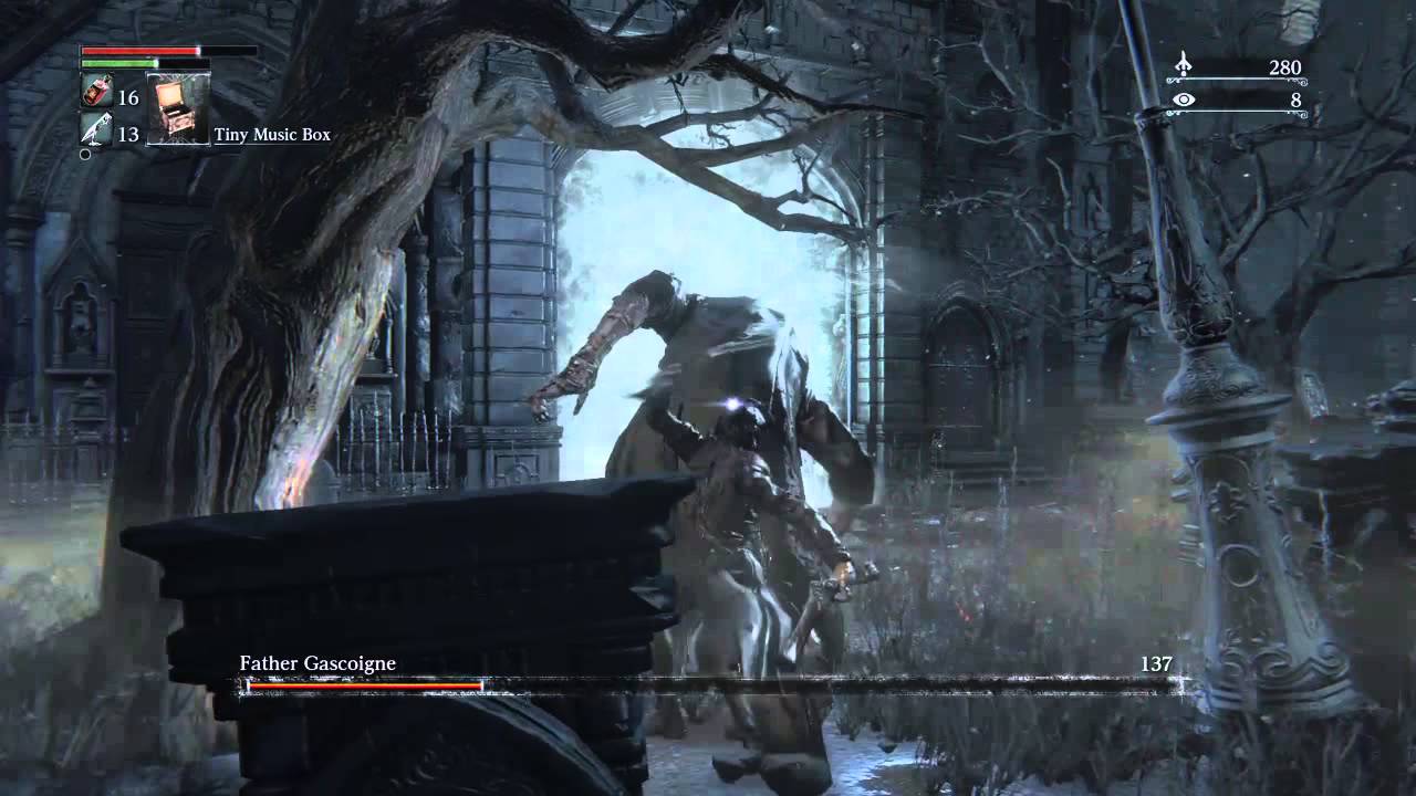Bloodborne Father Gascoigne boss fight - YouTube