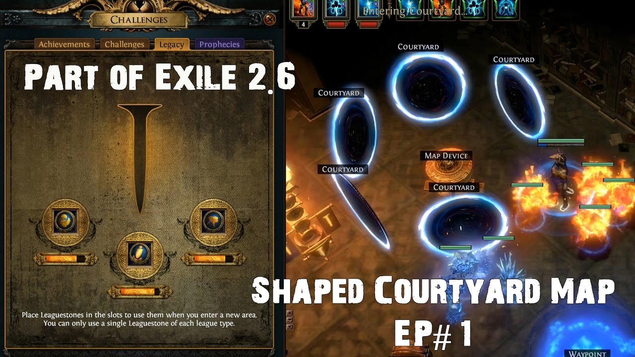 Path of Exile : 2.6 Shaped Courtyard Map Unidentified Corrupted and ...