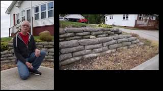 Concrete Sack Retaining Wall