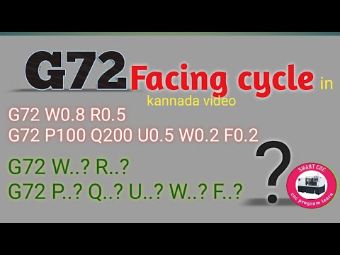 G72 facing cycle program in kannada||CNC g72 canned cycle explain - YouTube