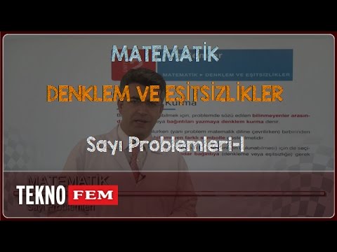 9. Sınıf MATEMATİK - Sayı Problemleri-1