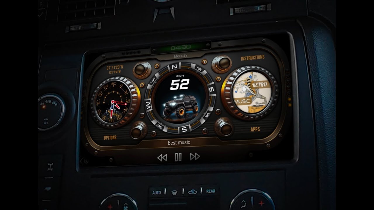 OFFROAD - cool theme for android head unit - YouTube