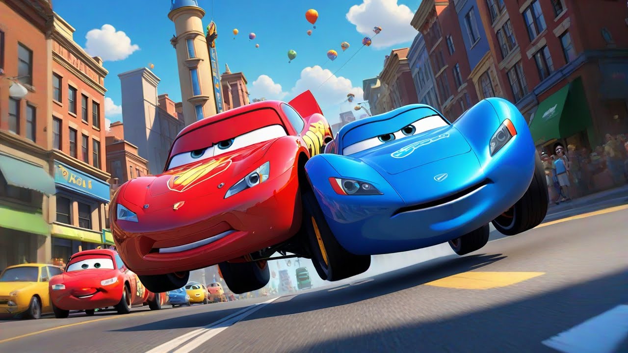 Two Zooming Cars Race Around | Counting & Vehicle Song for Kids | Fast ...